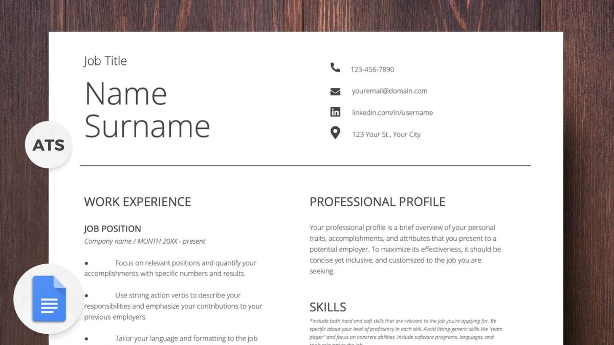 Mastering The College Resume Template On Google Docs ️ Oki Docs