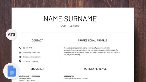 Student Resume Template Google Docs: How To Craft A Winning Resume ️ ...