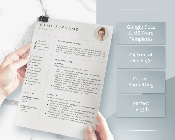 Simple Resume Template Google Docs ️ Oki Docs