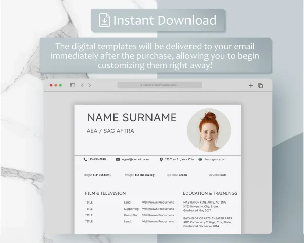 Actor Resume Template For Google Docs