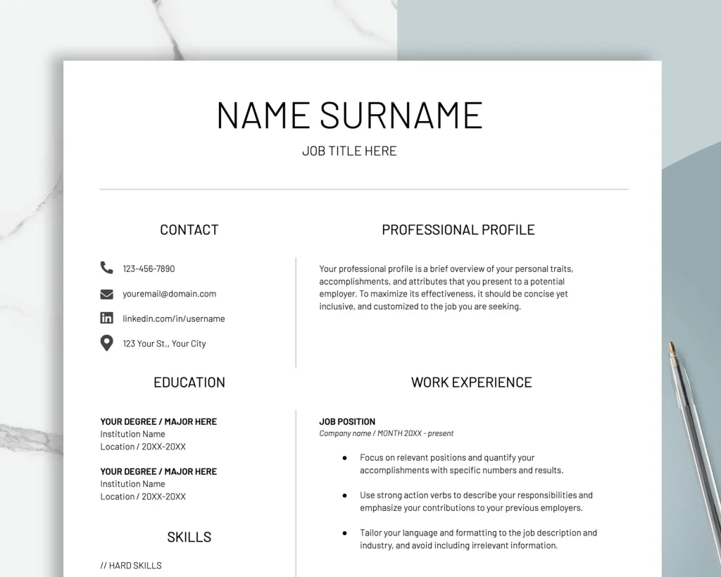 Software Developer Resume Template For Google Docs ️ Oki Docs
