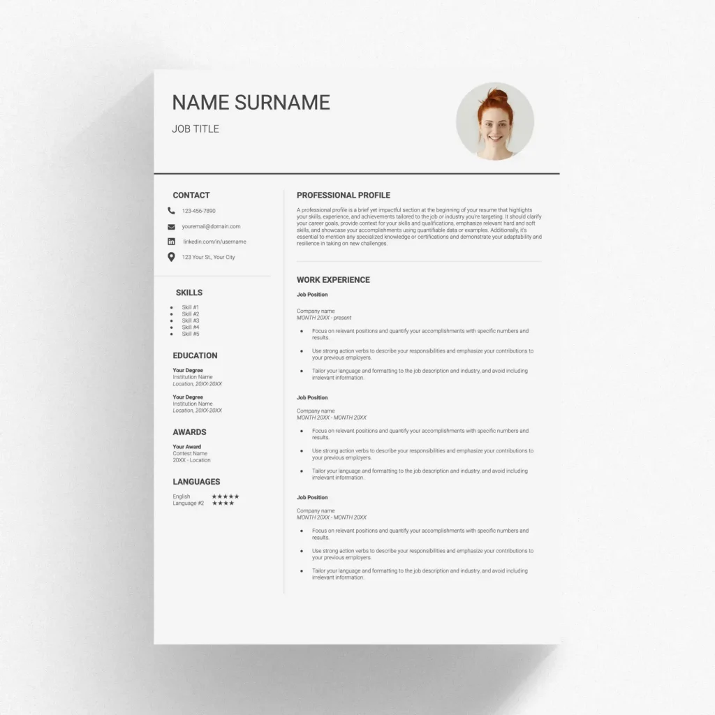 Remote Job Resume Template – Tailored For Success In Virtual Work ...