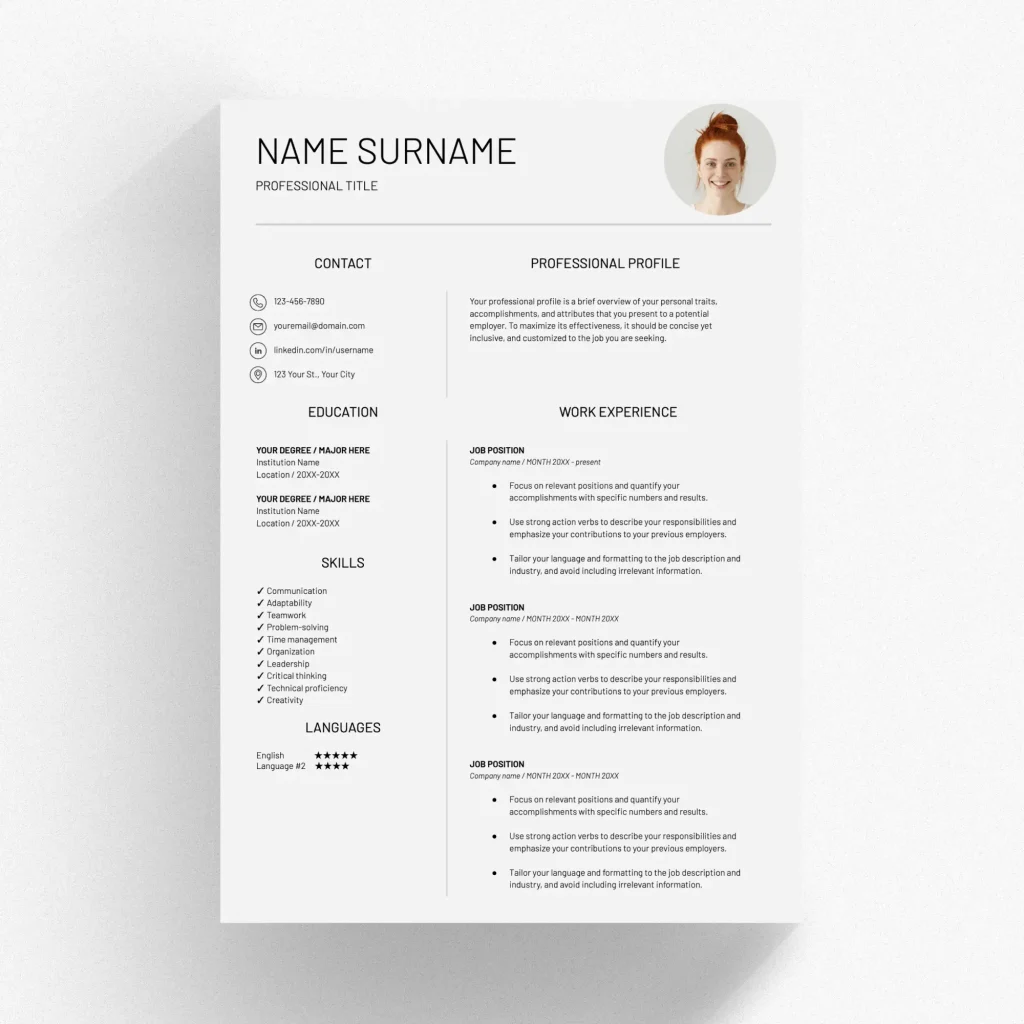 Web Developer Resume Template - Innovative Tech Professional Design For ...