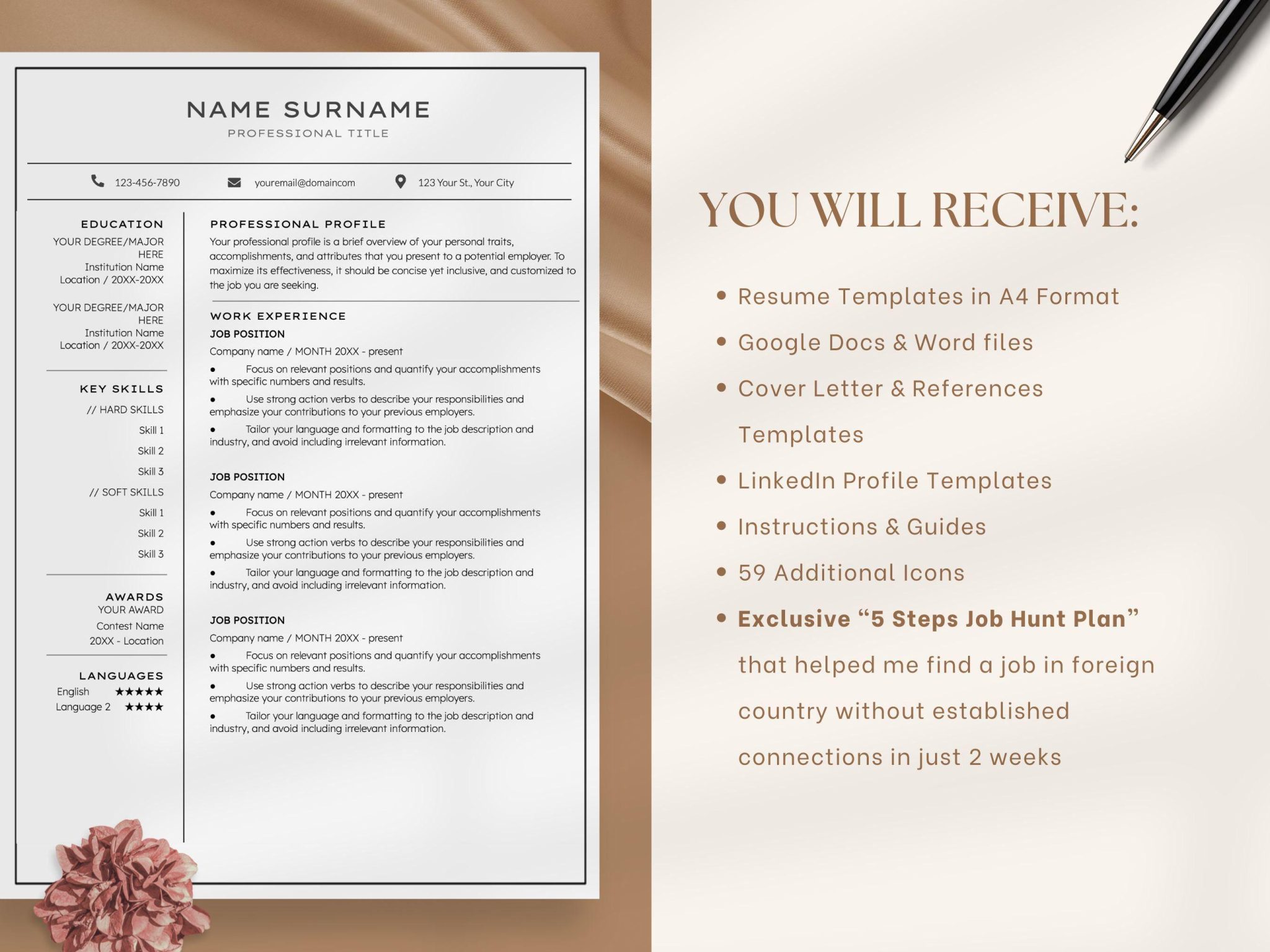 Standard Resume Template – A Classic Format For A Time-Tested ...