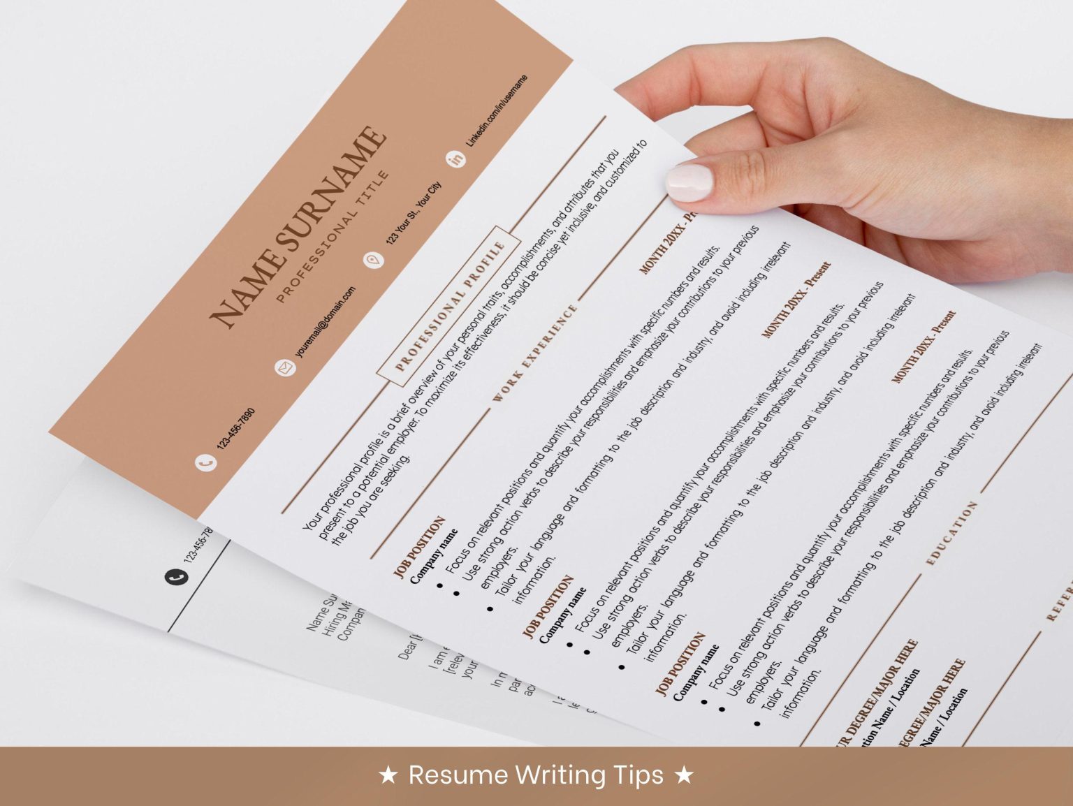 Resume Template Basic For Google Docs And Word - OkiDocs