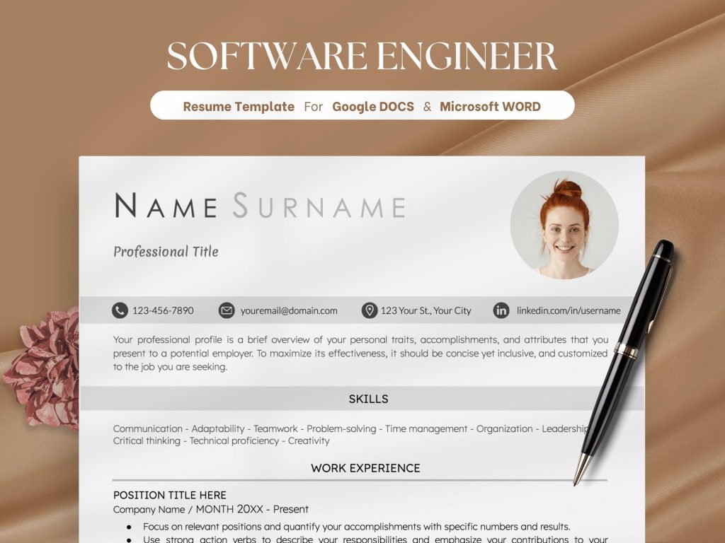 Software Engineer Resume Software Developer Resume ATS Friendly ...