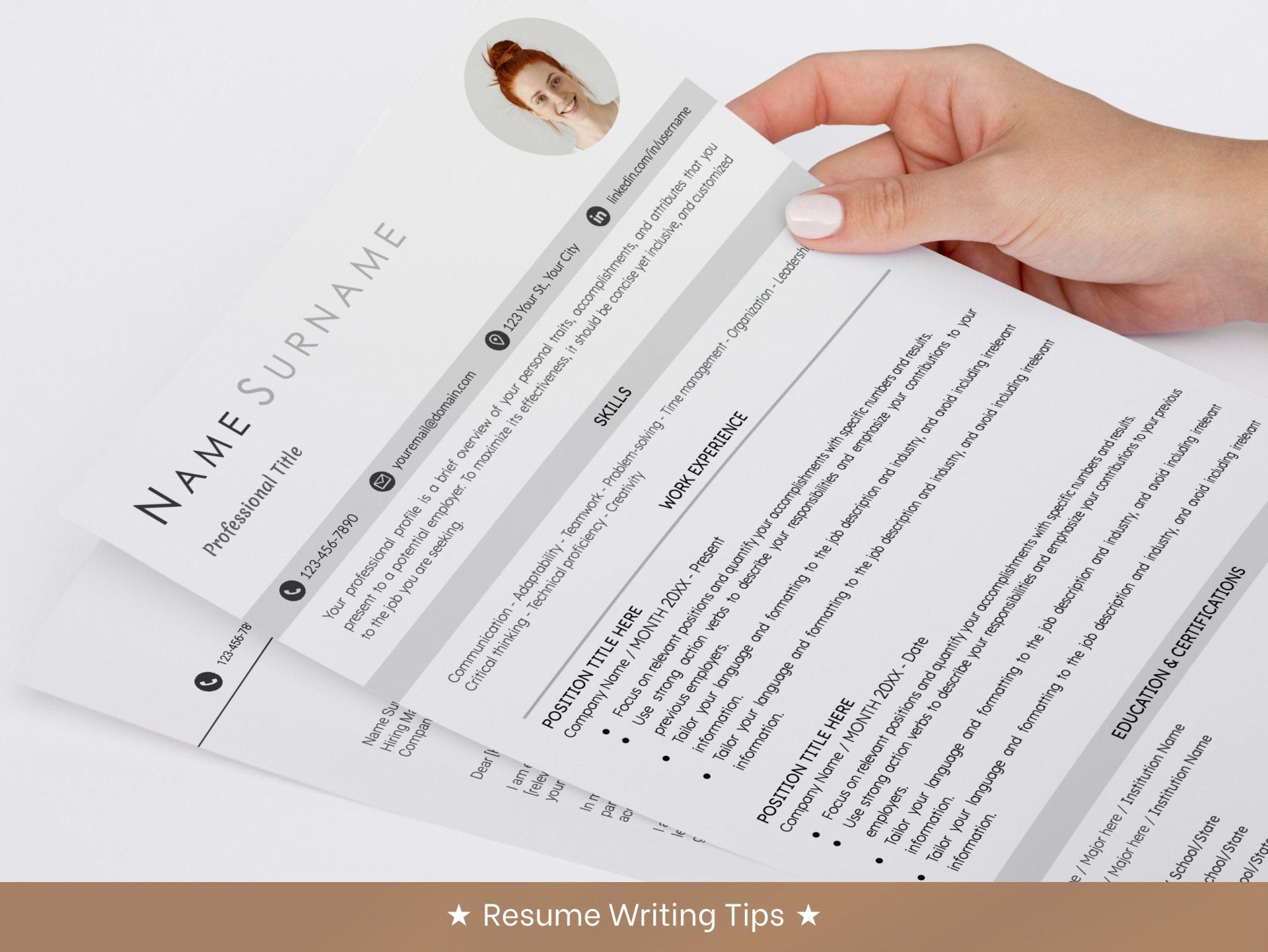 Traditional Resume Template Google Docs – Timeless Design For A Classic Professional Look - OkiDocs