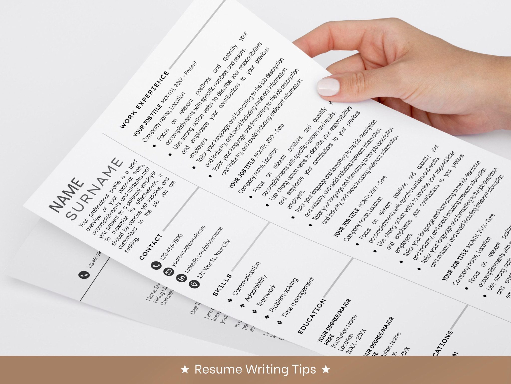 Resume Template US Style – Follow The American Standard For ...