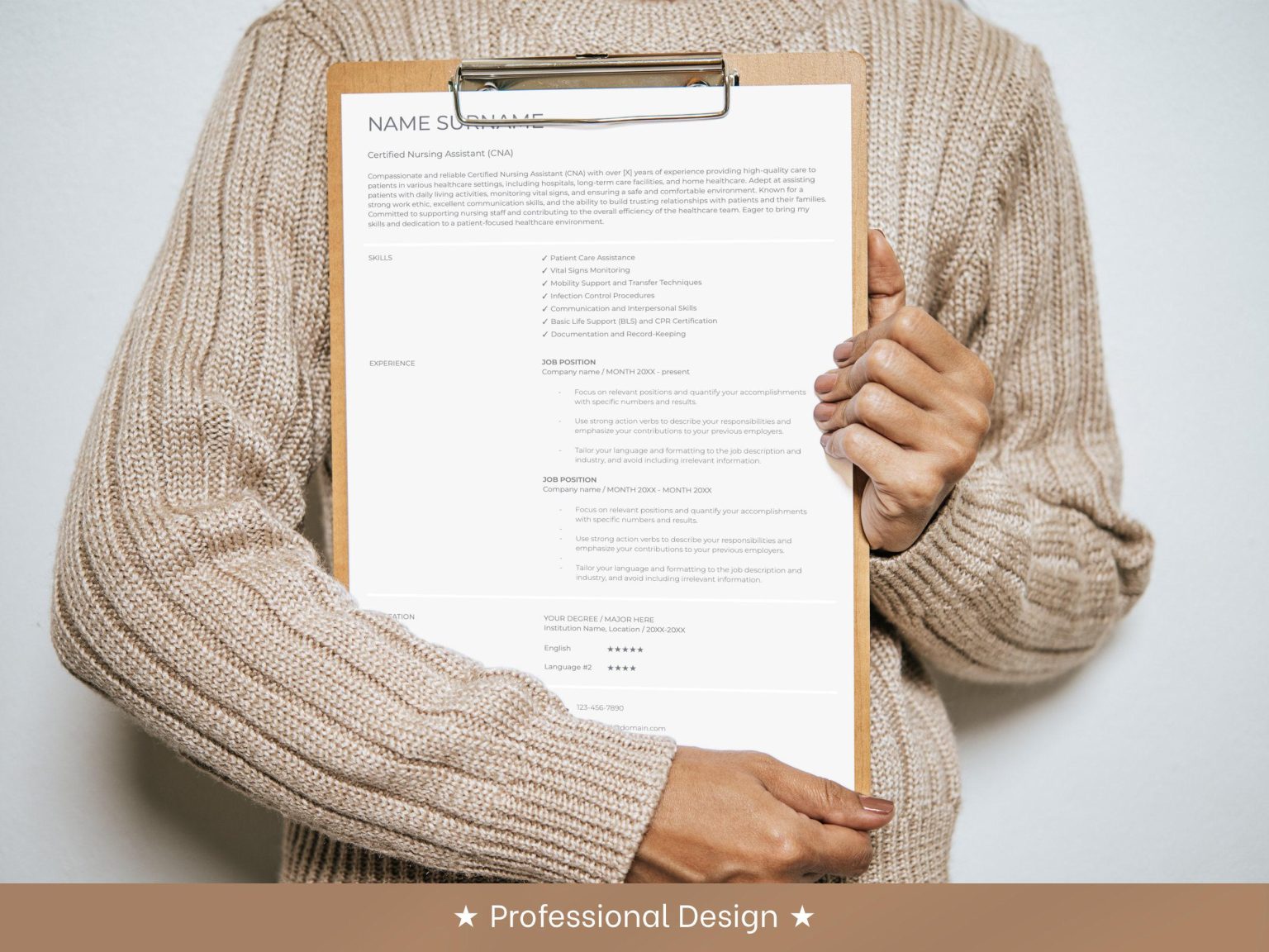 Work History Resume Template – Detail Your Professional Journey With ...
