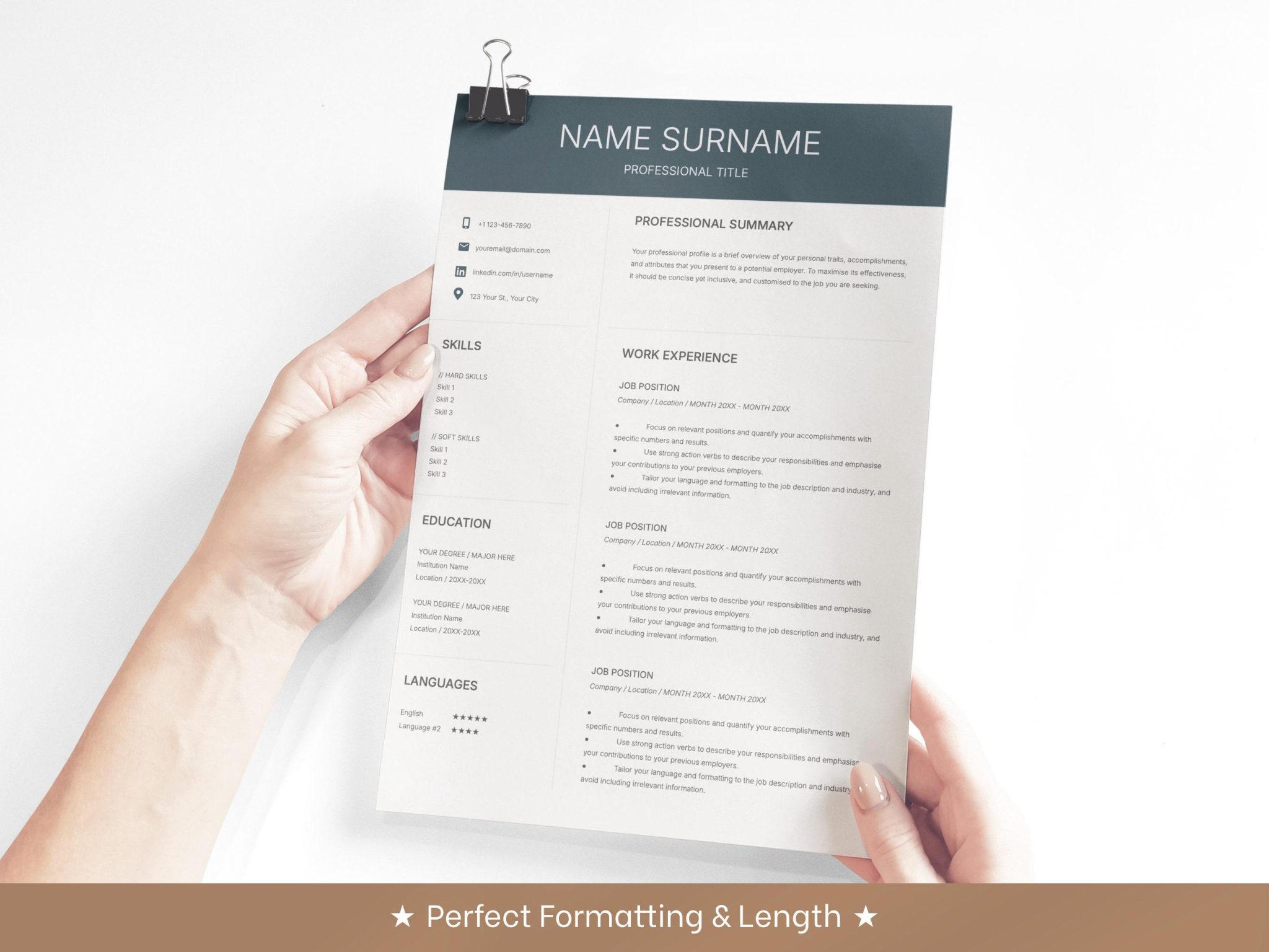 Relevant Experience Resume Template – Showcase Your Expertise ...