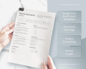 Bullet Point Resume Template – Concisely Communicate Your Achievements ...