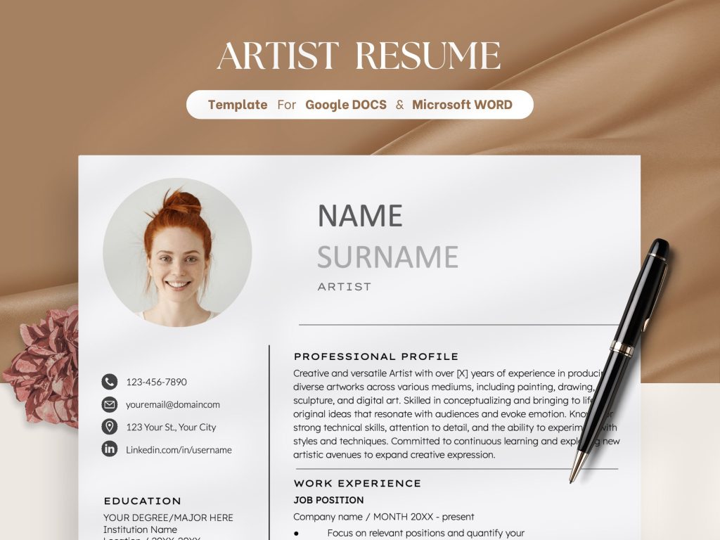 Artist Resume Template - OkiDocs