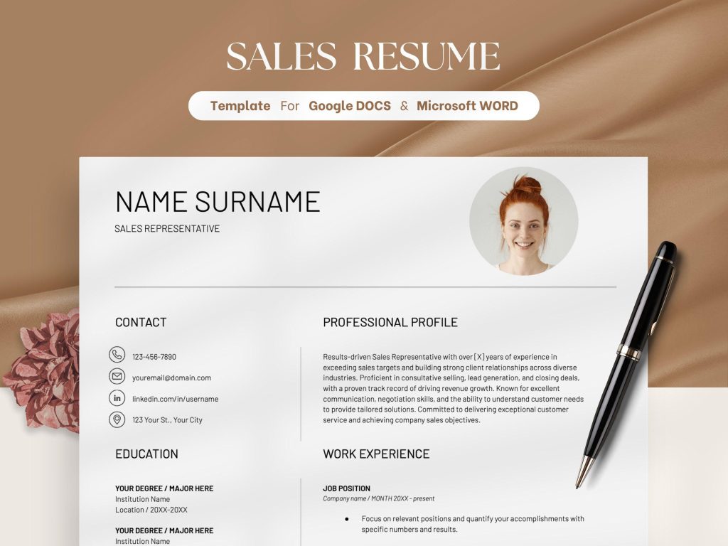 Retail Resume Template For Google Docs Sales Associate Resume Word ...